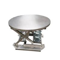 China 2 Ton 2000kg Capacity Turntable Top Electric Stationary Lift Table Spring Loaded Pallet Lift for sale
