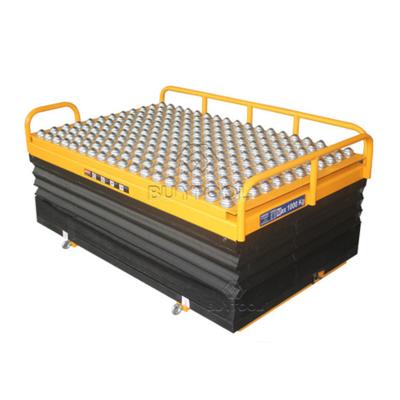 China Rolling Ball Stationary Lift Table 1000kg 2000kg with Integrated Pop Up Ball Transfer for sale