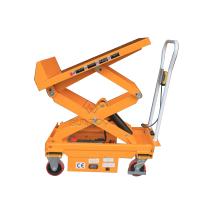 China Alloy Steel Q345B 45 Degree Semi-Electric Mobile Scissor Lift Table 400kg 1620mm for sale