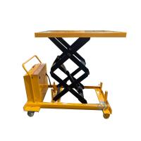 China Electric Battery Powered Mobile Scissor Lift Table 750kg 1065mm Height EZ75B for sale