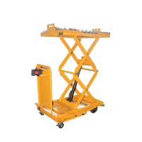 China 1020x610mm Mobile Scissor Lift Table with Balls 500kg Capacity 24VDC for sale