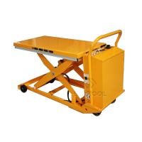 China 800W Battery Powered Portable Scissor Lift Jack 750kg Capacity 916x610mm Platform for sale