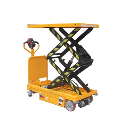 China Hydraulic Mobile Scissor Lift Table 500kg Capacity 1020x610mm Platform Self Propelled Electric for sale