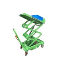 China Mobile Scissor Lift Table Cart 100kg Capacity Tilt Transport Portable Workshop Lift for sale
