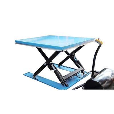 China Low Profile Scissor Lift Table 1000kg Capacity 85mm Min Height Mobile Pallet Lift for sale