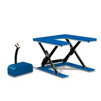 China 1500kg Hydraulic Scissor Lift Table with Dock Leveler Low Profile 105mm Min Height for sale