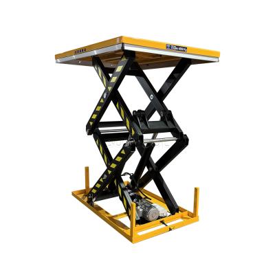 China Electric Hydraulic Double Scissor Lift Table 800 kg Capacity 80 inch Max Height for sale