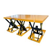 China 3000kg 3 Ton Triple Scissor Lift Table 48x96 Hydraulic Pallet Loading for sale