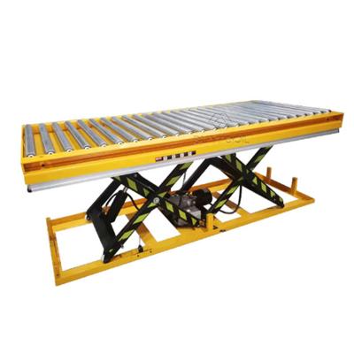 China Electric Roller Scissor Lift Table 300-500kg Capacity 2000lb Galvanized Stationary for sale