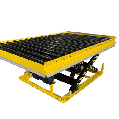 China Hydraulic Electric Roller Lift Table 1000kg Capacity 900mm Raised Height for sale