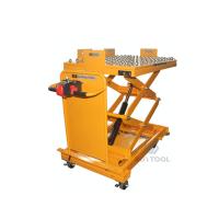 China 500kg Electric Scissor Lift Table with Roller Ball Platform Mobile Lift Truck 1020x610mm for sale