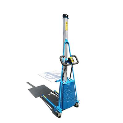 China Manual Hydraulic Fork Stacker E100 150kg 24V Battery Powered Lift for sale