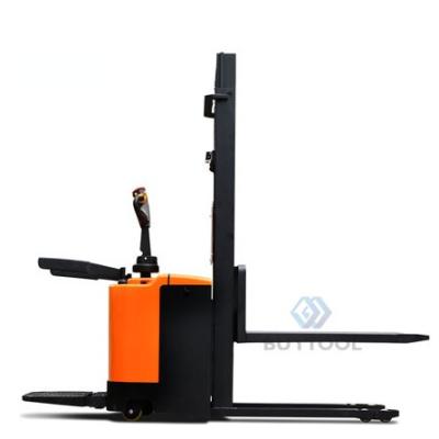 China Full Electric Pallet Stacker 1500kg Capacity 24V Walkie Forklift for sale