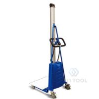 China Automatic Hydraulic Stacker Electric Work Positioner Lift Truck 550lb 24V 12Ah for sale