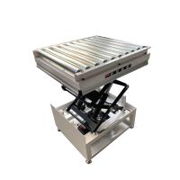 China Compact Scissor Lift Table With Roller Top Conveyor 500kg for sale