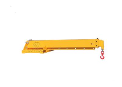China Extendable Forklift Jib Crane 640kg Capacity Telescopic Fork Mounted Boom for sale
