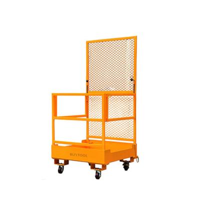 China Alloy Steel Q235 Fold Down Forklift Maintenance Platform 300kg Capacity 950x950mm Deck for sale