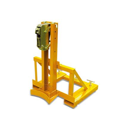 China 360kg Fork Mounted Drum Grabber Single Grip Head Forklift Attachment for 55 Gallon Drums for sale