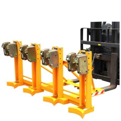 China Single Rim Grip Drum Grab Forklift Attachment 360kg Capacity Oil Barrel Lifting Equipment DG1440 for sale