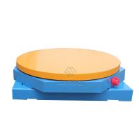 China Small Pallet Low High Profile Stretch Wrap Turntable Stretch Wrapper Machine 48 Inch Round Rotable for sale