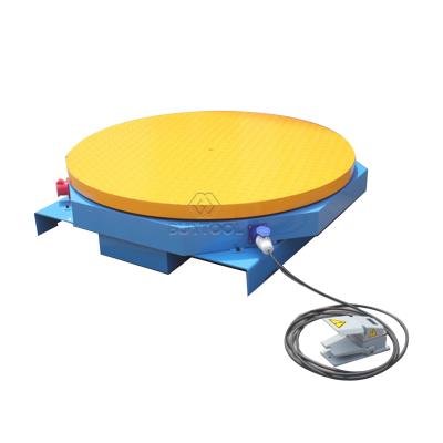 China 2204lbs Turntable Pallet Wrapper Automatic Pallet Cling Shrink Wrap Machine Turntable for sale