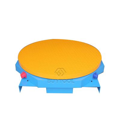 China Low Profile Manual Pallet Wrapping Turntable Machine 2200 lbs Capacity 48 Inch Turntable for sale