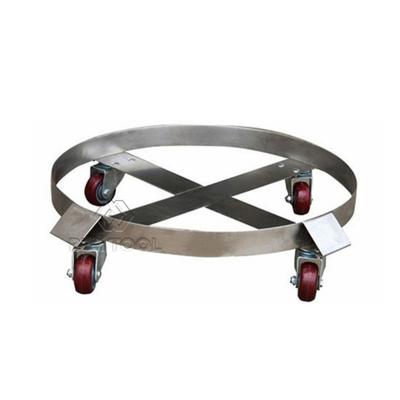 China Stainless Steel Drum Dolly 300kg Capacity for 30-55 Gallon Steel Plastic Drums for sale