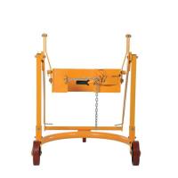 China Manual Powered 55 Gallon Plastic Drum Handling Trolley 350kg Capacity HD80 for sale
