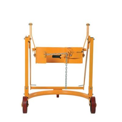 China Manual Powered 55 Gallon Plastic Drum Handling Trolley 350kg Capacity HD80 for sale