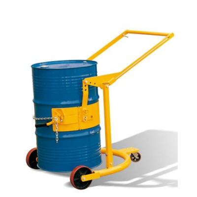 China 4 Wheel 55 Gallon Drum Lifter Forklift Hand Truck 350kg Capacity 457mm Lifting Height for sale