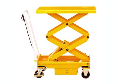 China Industrial Mobile Scissor Lift Cart Double Scissor 12V DC 800kg Capacity 1460mm Max Height for sale