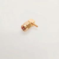 China Male RF Connector Small SMA R/A Connector 6GHz SMA-JW2 For Crimping  RG316/RG174  Coaxial  Cables for sale