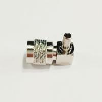 China Nickel Plated Brass TNC Male Connector 50 Ohm Right Angle RF Coaxial Connector for RG58 Cable for sale