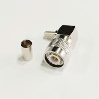 China Nickel Plated Brass TNC Male Connector 50 Ohm Right Angle RF Coaxial Connector for RG58 Cable for sale