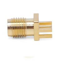 China Customized SMA Female PCB Edge Mount Connector with Gold-plated Brass and PTFE Insulation for DC-6GHz Applications for sale