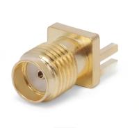 China Customized SMA Female PCB Edge Mount Connector with Gold-plated Brass and PTFE Insulation for DC-6GHz Applications for sale