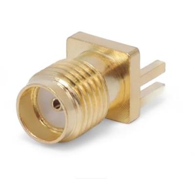 China Customized SMA Female PCB Edge Mount Connector with Gold-plated Brass and PTFE Insulation for DC-6GHz Applications for sale