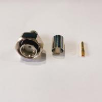 China 50 Ohm 4.3-10 DIN Connector Male Plug with Nickel Plated Brass and PTFE Insulator for LMR400 Cable for sale