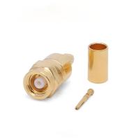 China Gold Plated Brass Radio Frequency Connectors 50 Ohm SMC Female Connector DC-6GHz For RG316 for sale