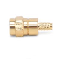 China Gold Plated Brass Radio Frequency Connectors 50 Ohm SMC Female Connector DC-6GHz For RG316 for sale