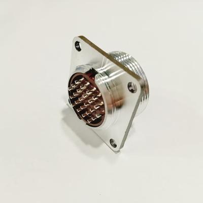 China ODM 24 Pin Round Connector Male Aeronautics and Astronautics Plug with Metal Body and High Temperature Resistance Russian Standard for sale
