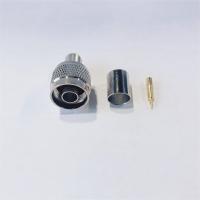 China 6GHz RF Crimp Connector N Male Coax Connector with Gold-plated Brass and PTFE Insulator for LMR400 Cables for sale