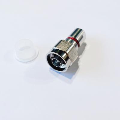 China 50 Ohm N Male Clamp Connector with Gold-Plated Brass and PTFE Insulator for Super-Flexible Cables for sale