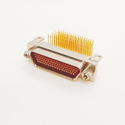 China 74 Pin Right Angle Micro Rectangular Connector with Metal Casing for PCB Mount Applications for sale