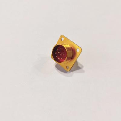China 10 Pin Aluminum Alloy Bakelite Insulator Electrical Connector Flange Plug for Industrial Applications for sale