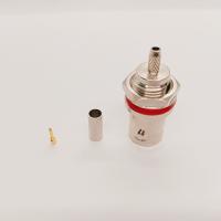 China 50 ohm BNC Connector with Gold-plated Brass and PTFE Insulator for RF Applications for sale