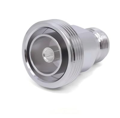 China DC-6GHz 50 ohm Gold-plated Brass RF Adapter DIN/N-KK Female to Female Coaxial Adapter for sale