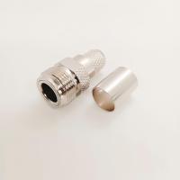 China Nickel Plated Brass Female N Type Crimp Connector for LMR 400 Coaxial Cables - RF N Connector for sale