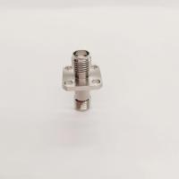 China Stainless Steel Flange Adapter SMA Female To Female 4 Holes DC-18GHz RF Adapter for sale