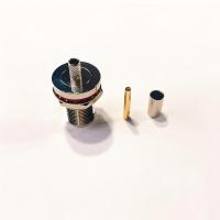 China DC-6GHz 50 Ohm N Female Crimp Connector with Brass Plated Ternary Alloy for RF Applications for sale